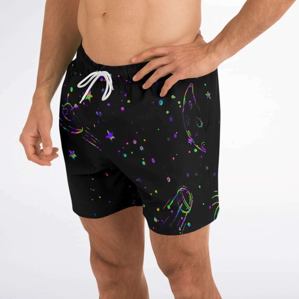 Colorful galaxy stars Swim trunks - Rave bonfire