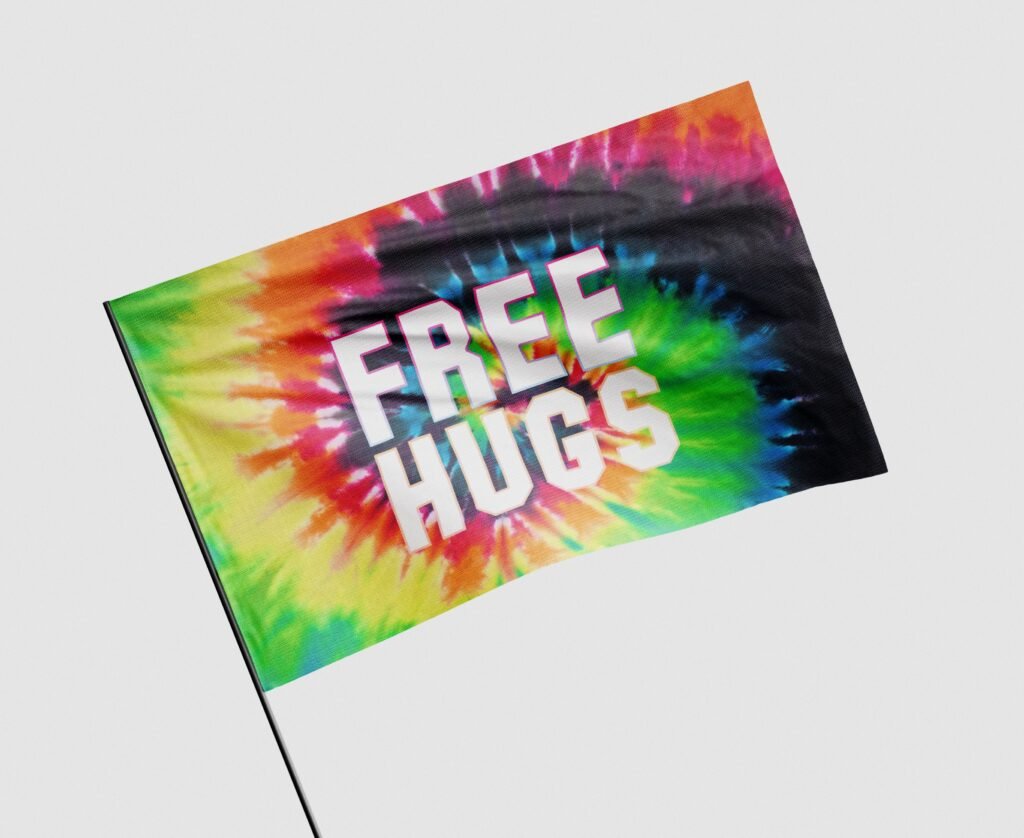 FREE HUGS FLAG - Rave bonfire