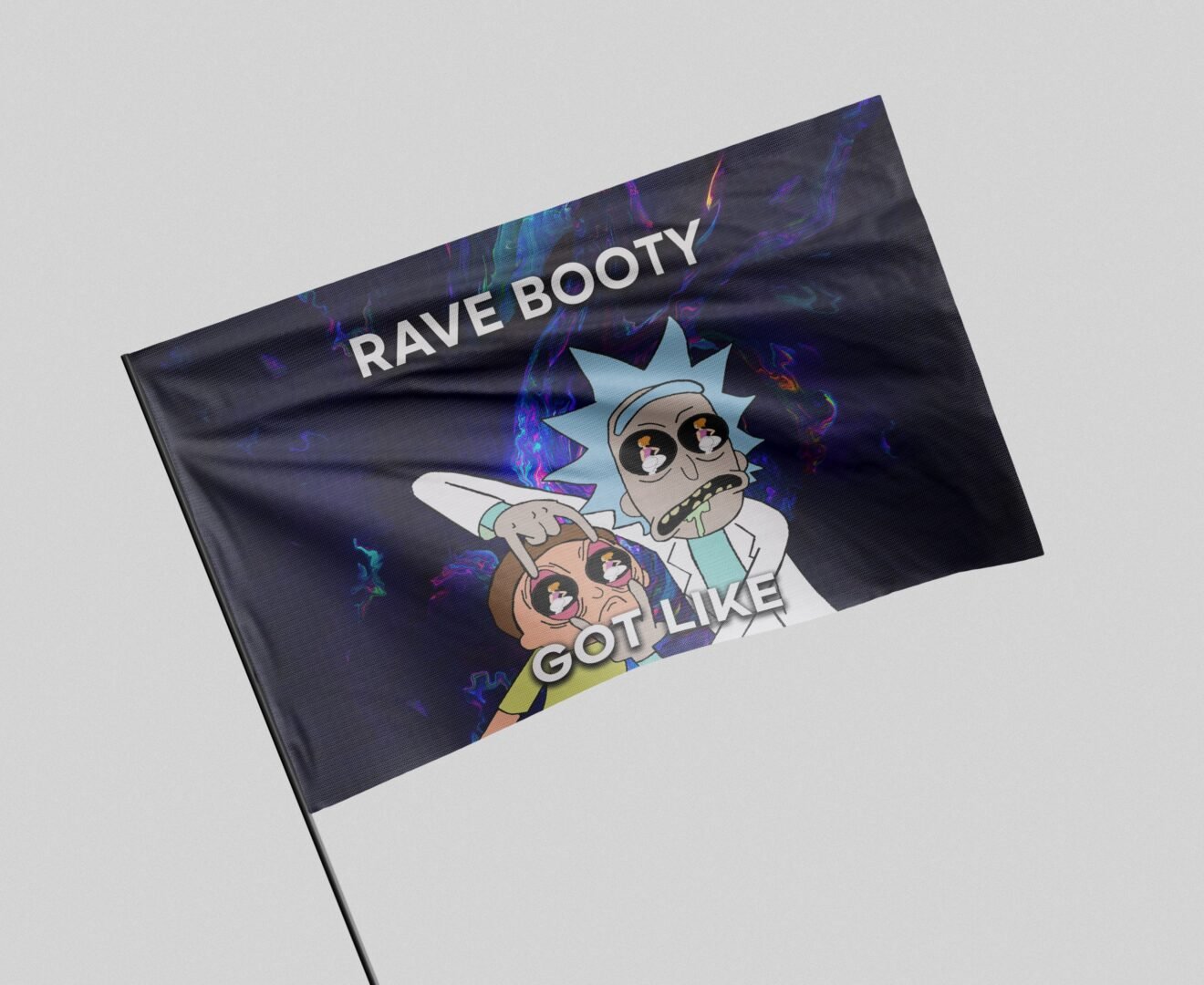 Rick and morty BOOTY GOT ME LIKE FLAG - Rave bonfire