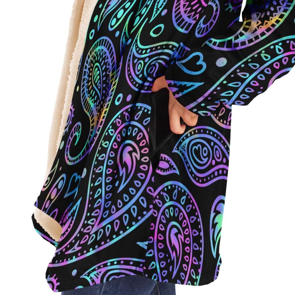 Colorful paisley hooded cloak – Rave bonfire