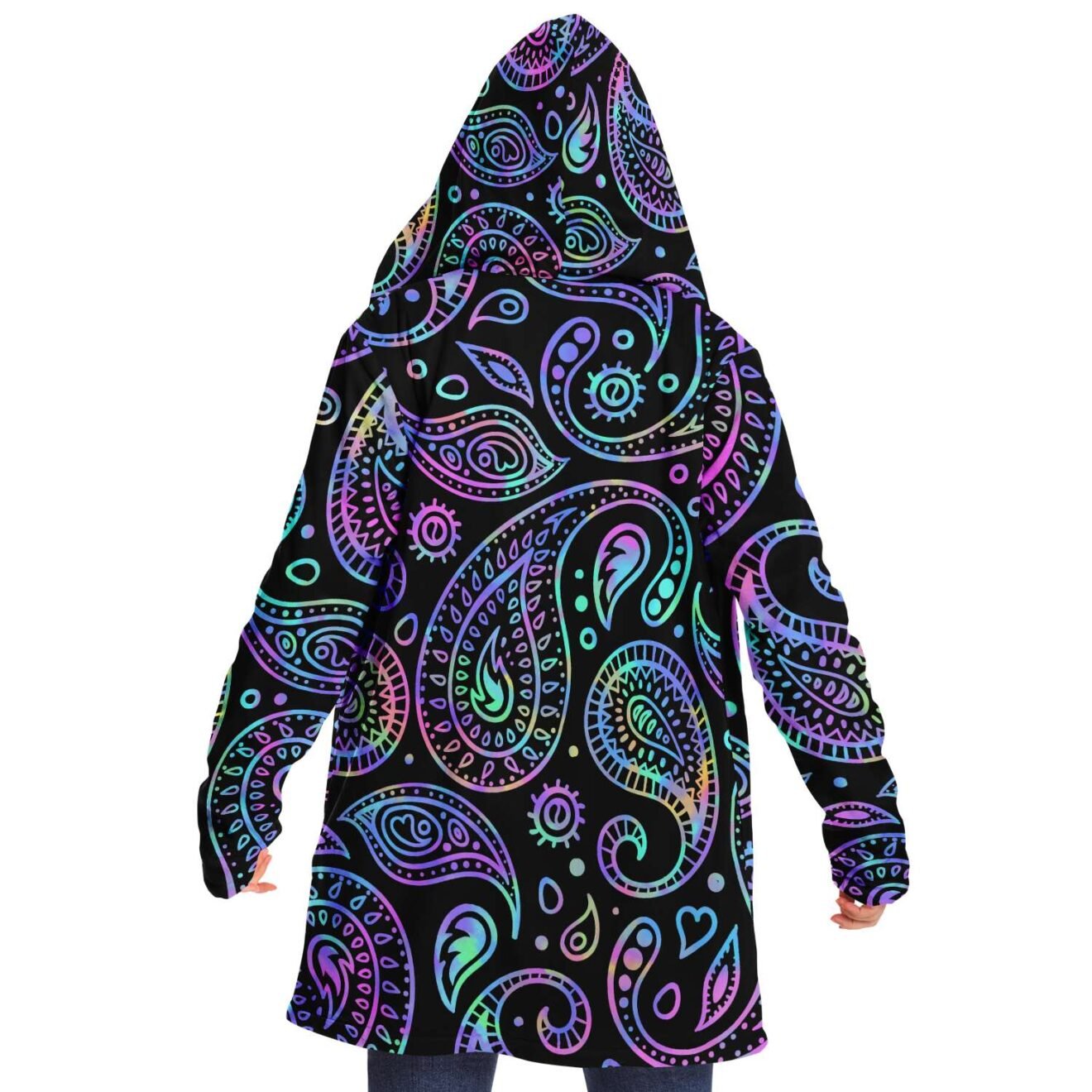 Colorful paisley hooded cloak – Rave bonfire